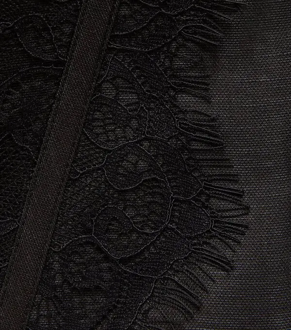 Zimmermann Linen-silk Lace-trim Valiant Midi Dress - Black