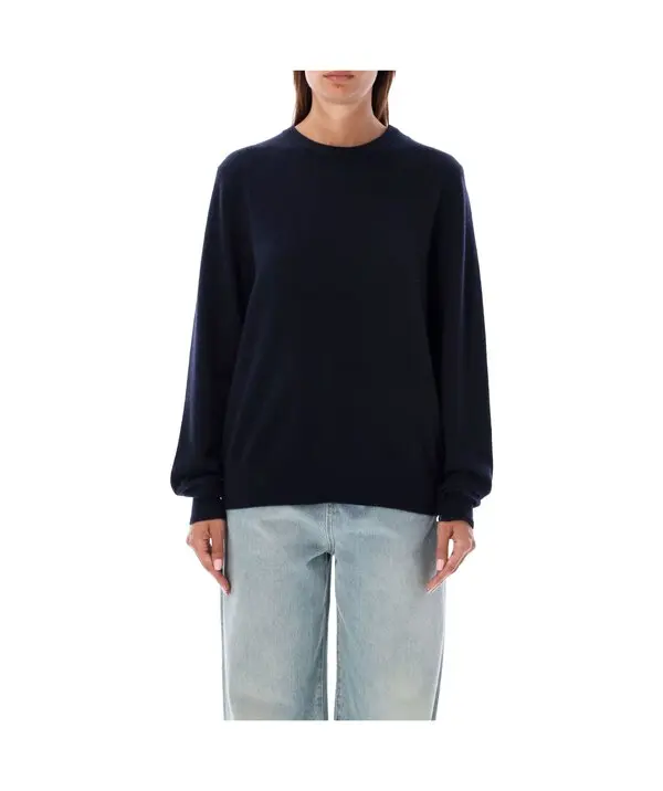 Extreme Cashmere Round-neck And Long-sleeved Sweater - Black