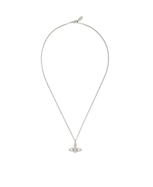 VIVIENNE WESTWOOD Bas Relief Rhinestone Logo Necklace