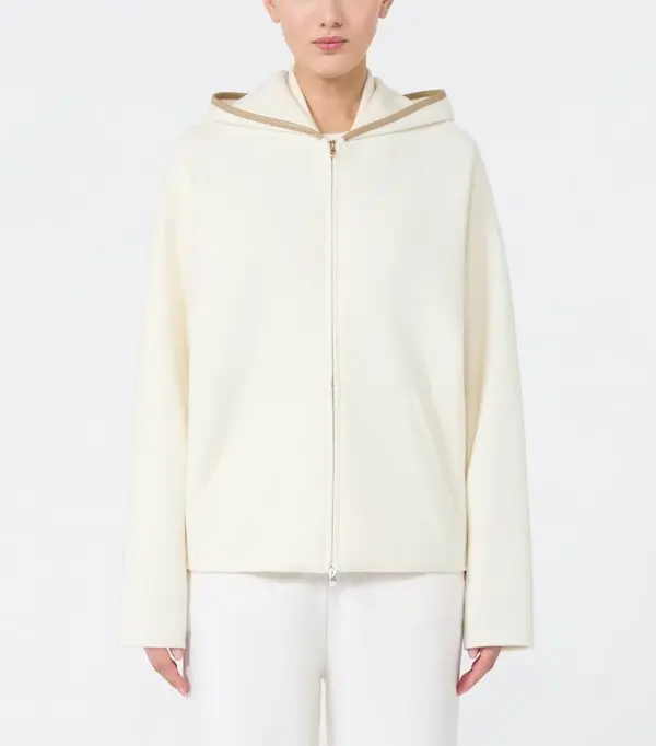 Max Mara Virgin Wool-blend Zip-up Hoodie