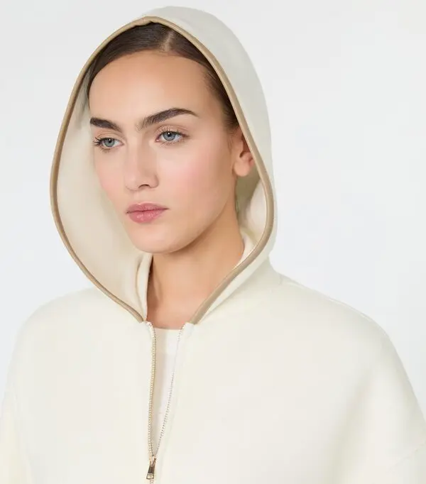 Max Mara Virgin Wool-blend Zip-up Hoodie