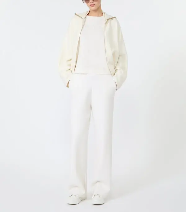 Max Mara Virgin Wool-blend Zip-up Hoodie