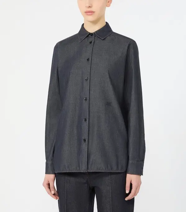 Max Mara Point-collar Denim Shirt