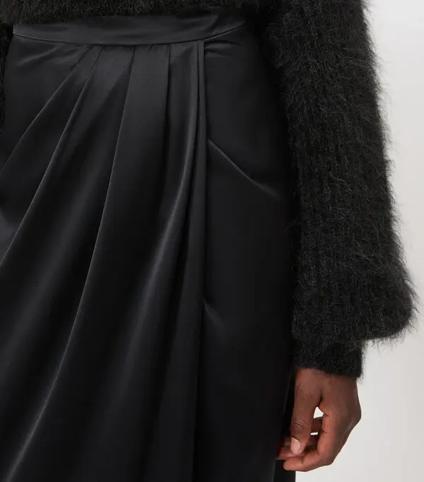 Max Mara Silk Gathered Maxi Skirt