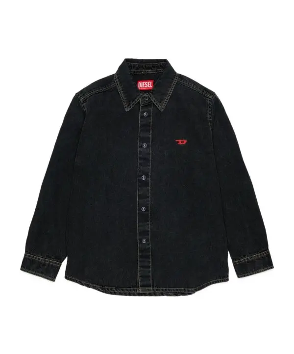 DIESEL® Embroidered-logo Denim Shirt