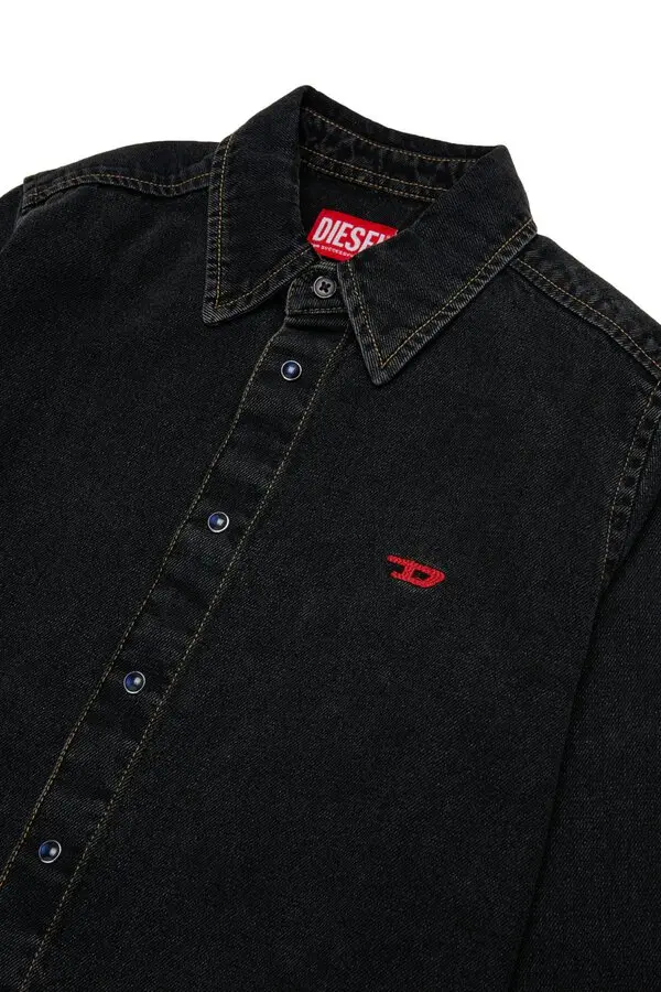 DIESEL® Embroidered-logo Denim Shirt