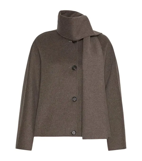 Max Mara Virgin Wool Scarf-neck Jacket