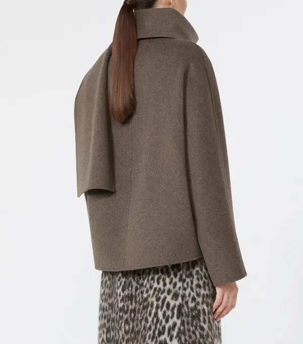 Max Mara Virgin Wool Scarf-neck Jacket