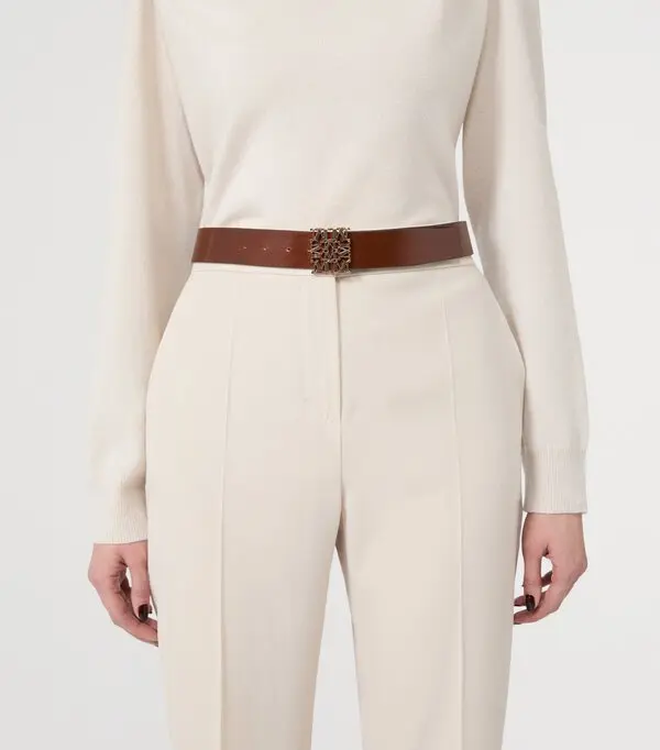 Max Mara Leather Monogram Belt