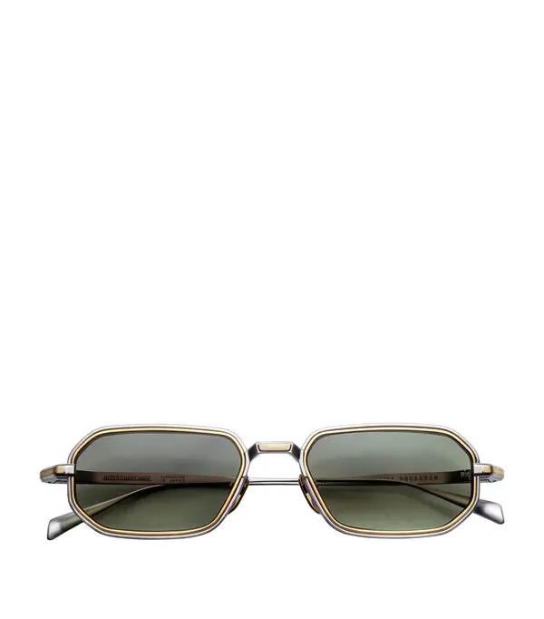 JACQUES MARIE MAGE Titanium Squadron Irregular Sunglasses - Silver