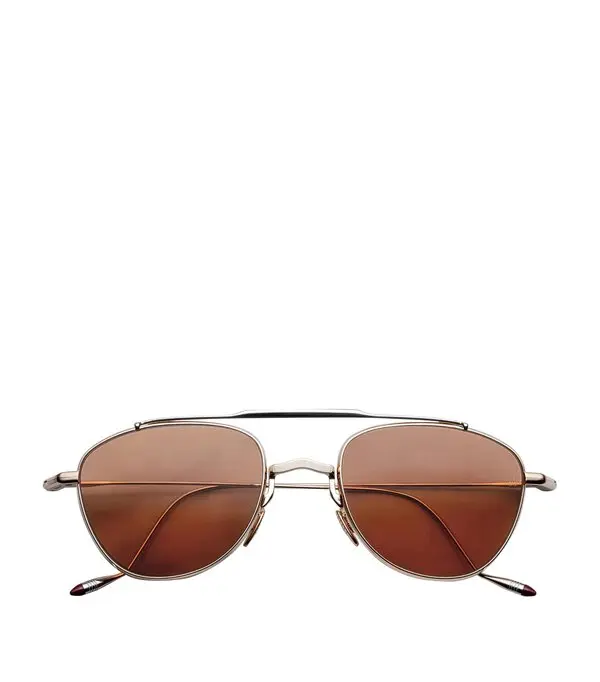 JACQUES MARIE MAGE Titanium Flynn Aviator Sunglasses