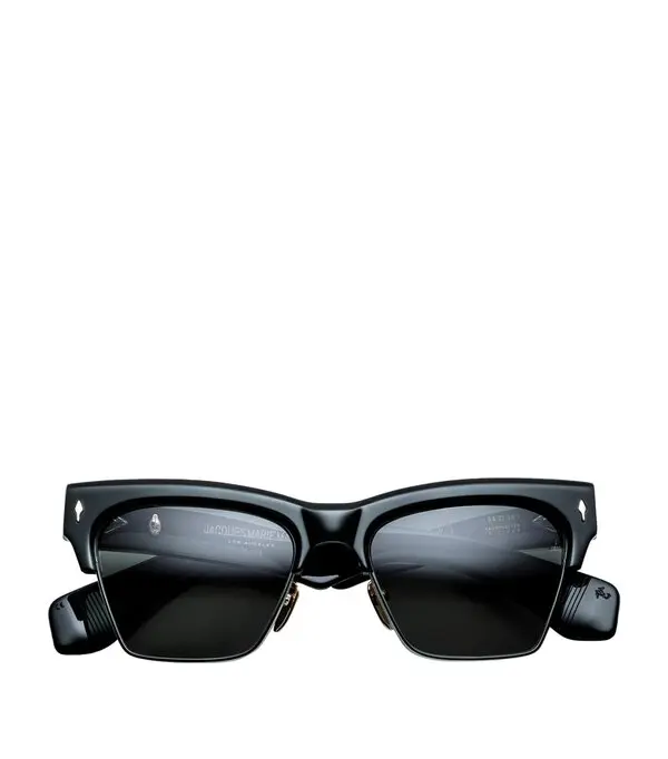 JACQUES MARIE MAGE Bugsy Square Sunglasses - Green