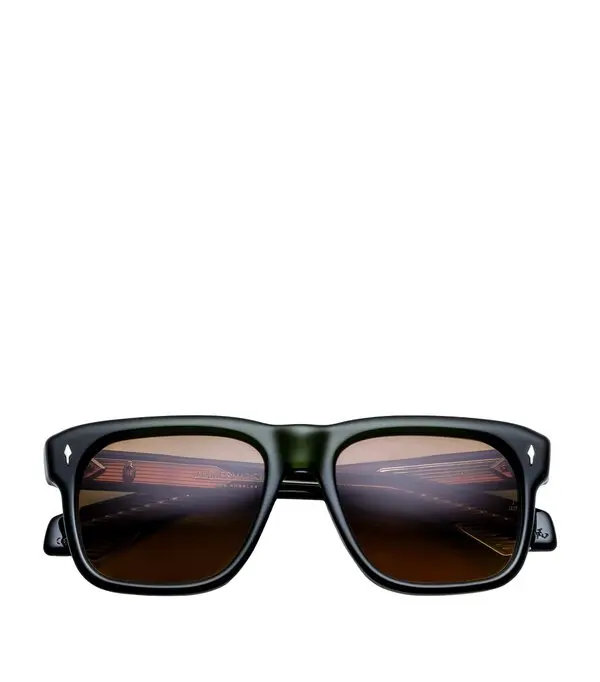 JACQUES MARIE MAGE Yves Rectangular Sunglasses - Green