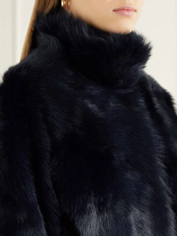 Nour Hammour Cameron Cropped Shearling Jacket