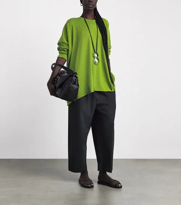 Eskandar Cashmere Crew Neck Sweater - Green
