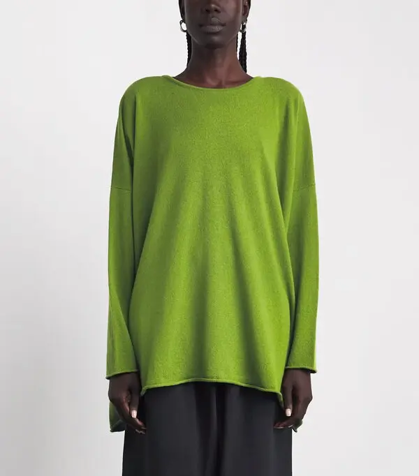 Eskandar Cashmere Crew Neck Sweater - Green