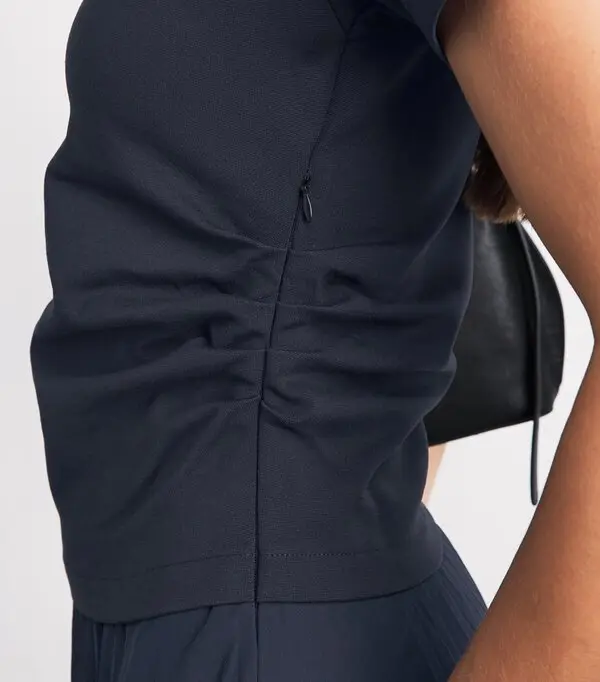 Claudie Pierlot Trompe-l'œil Bi-material Midi Dress