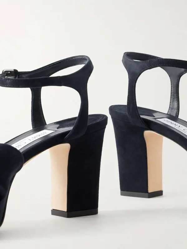 JIMMY CHOO Heloise 80 Suede Sandals