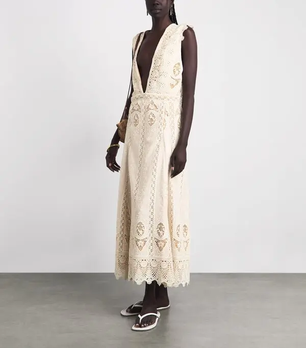 Johanna Ortiz Crochet Grace In The Open Fields Maxi Dress