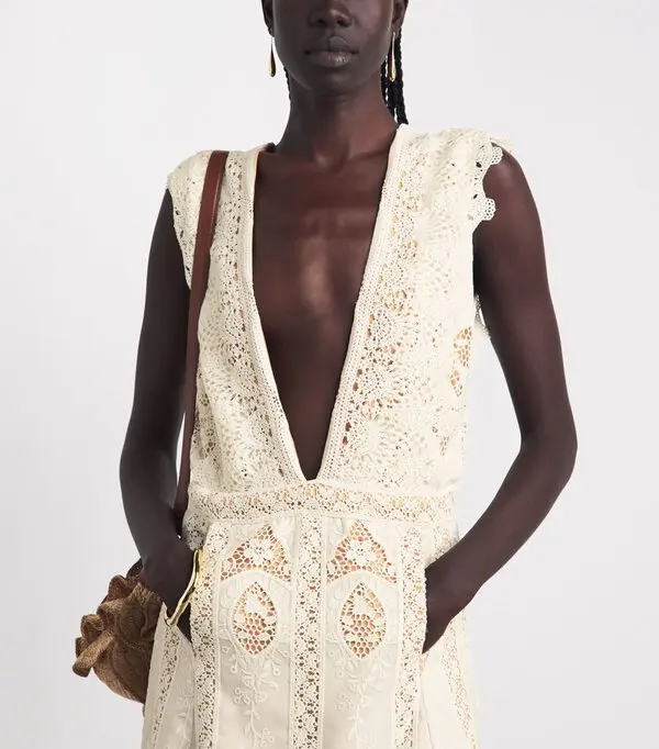 Johanna Ortiz Crochet Grace In The Open Fields Maxi Dress