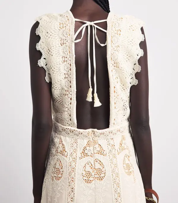 Johanna Ortiz Crochet Grace In The Open Fields Maxi Dress