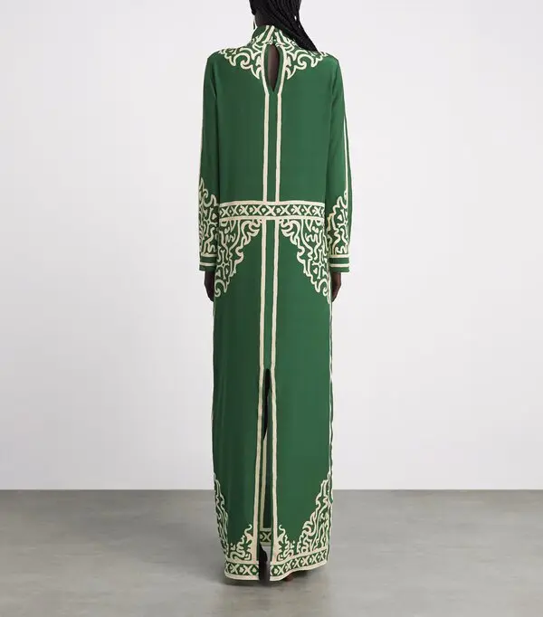 Johanna Ortiz Silk Windborne Tunic Maxi Dress