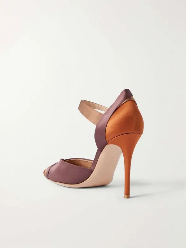 GIANVITO ROSSI 95 Crepe-satin Pumps