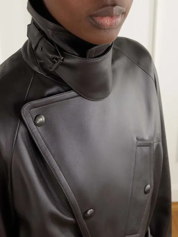 Ralph Lauren Belted Leather Coat