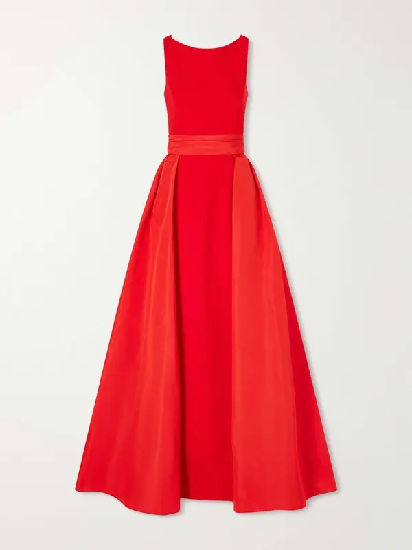 Carolina Herrera Silk-faille Gown - Red