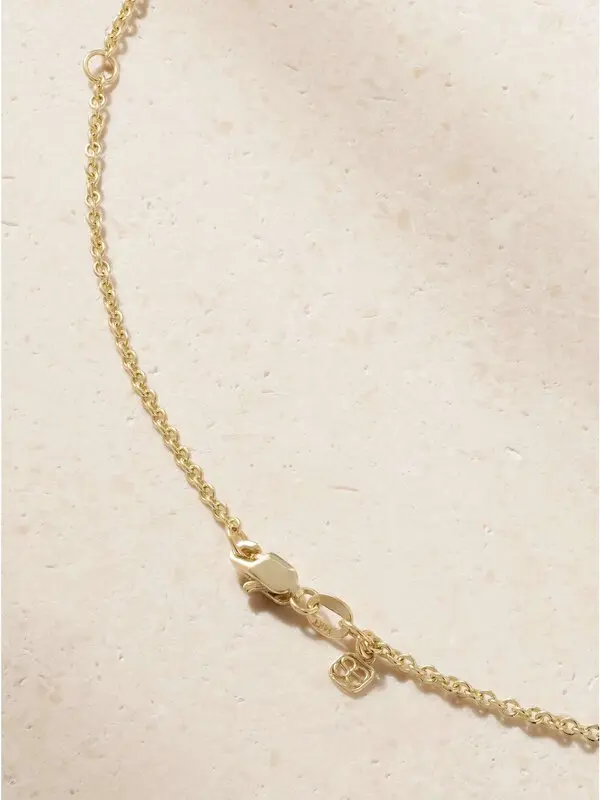 SYDNEY EVAN Large Opal Eye 14-karat Diamond Necklace