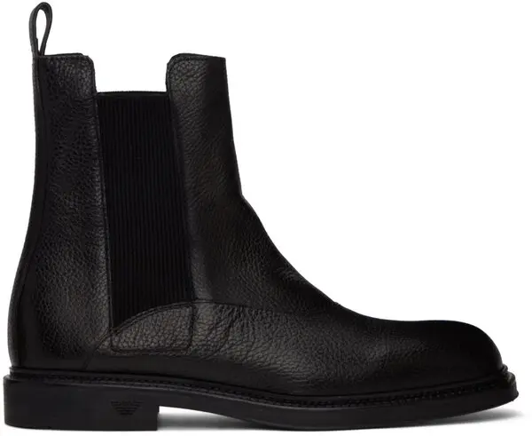 Emporio Armani Round-toe Ankle Boots