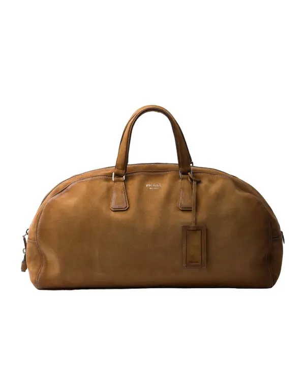 Prada Suede Duffle Bag - Cinnamon