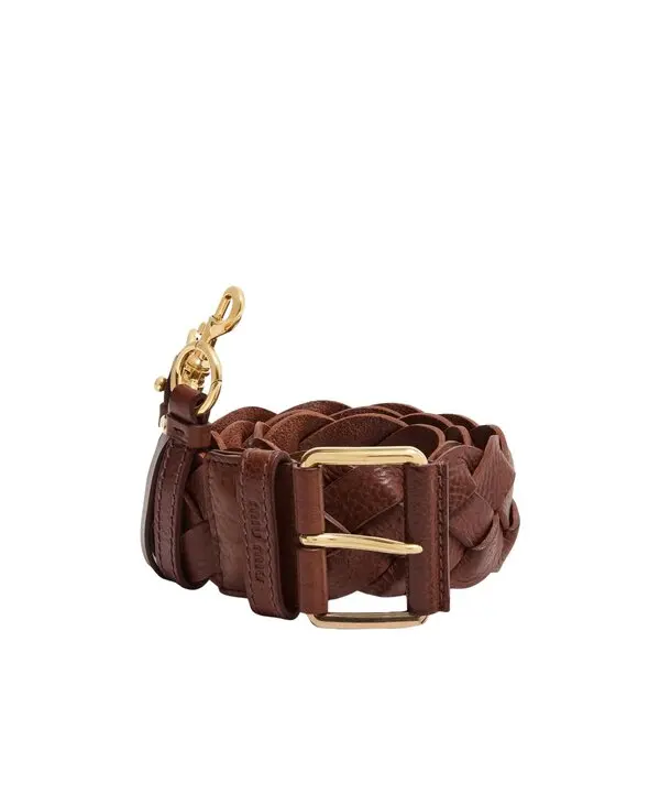 Miu Miu Braided Leather Belt