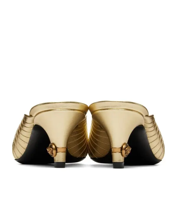 Versace Metallic-nappa Mules 55 Mm