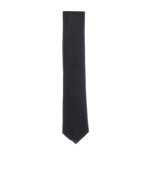Emporio Armani Gabardine Silk Tie - Black