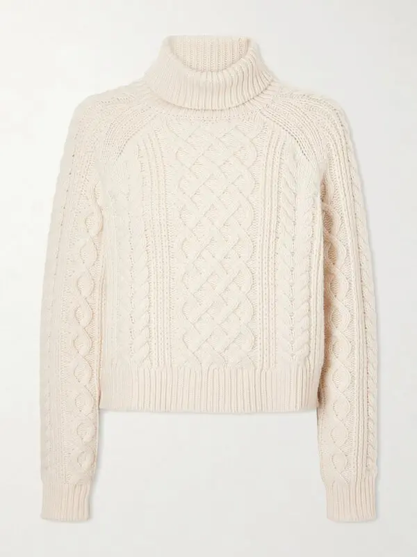 NILI LOTAN Ezren Wool Turtleneck Sweater - Neutrals