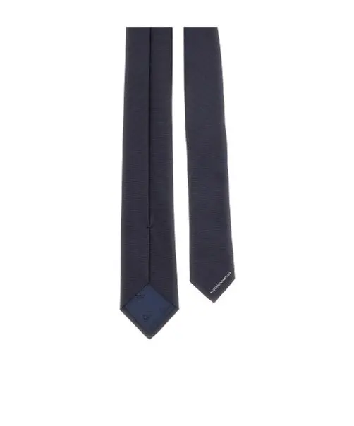 Emporio Armani Gabardine Silk Tie - Black