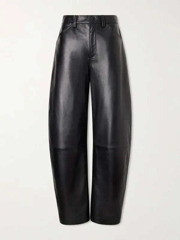 NILI LOTAN Tribeca Leather Wide-leg Pants