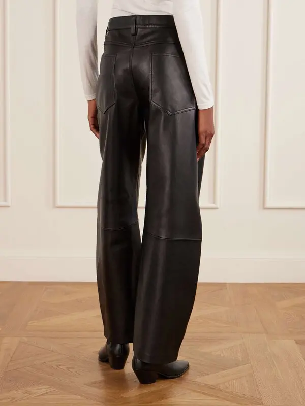 NILI LOTAN Tribeca Leather Wide-leg Pants