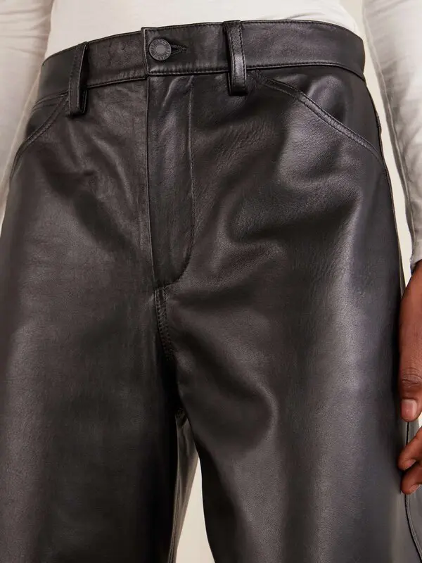 NILI LOTAN Tribeca Leather Wide-leg Pants