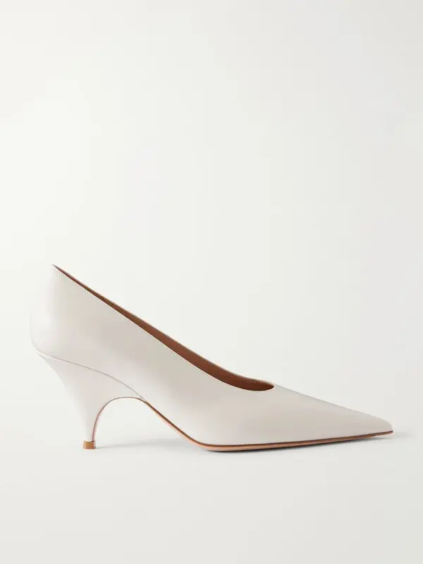 GIANVITO ROSSI Sofia 70 Leather Pumps - Neutrals