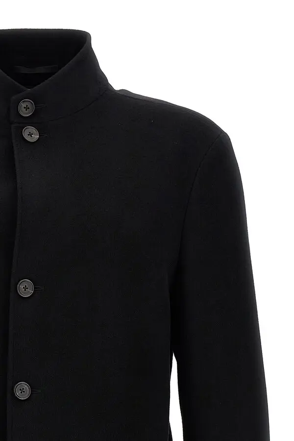 Zegna Buttoned Straight Hem Jacket