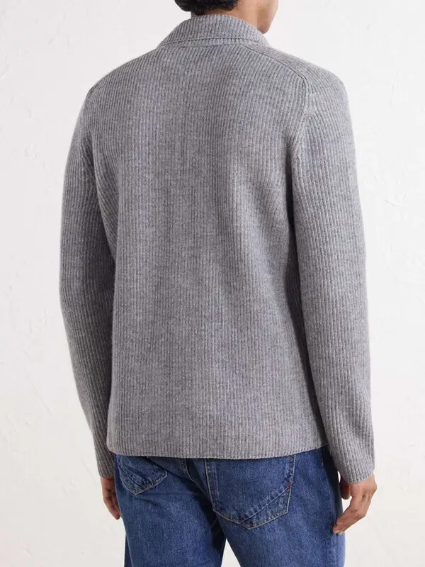 SLOWEAR Single-breasted Ribbed Virgin Wool Blazer