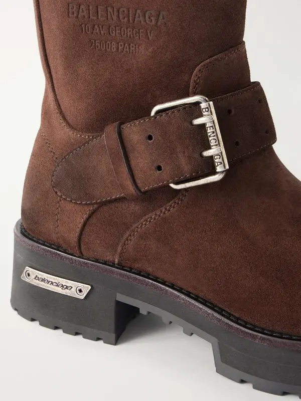 Balenciaga Venom Waxed-suede Desert Boots