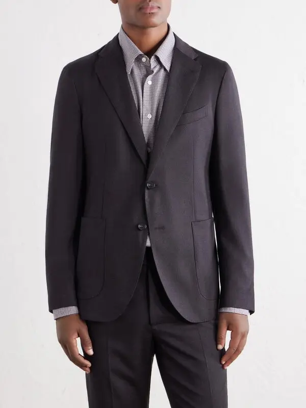 SLOWEAR Incotex Wool-blend Flannel Suit Jacket