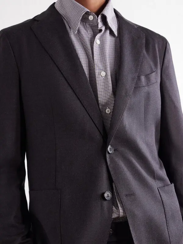 SLOWEAR Incotex Wool-blend Flannel Suit Jacket