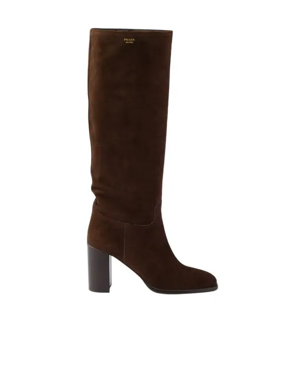 Prada Suede Boots - Dark Brown