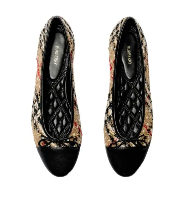 Burberry Check Boucle Highgate Ballerinas