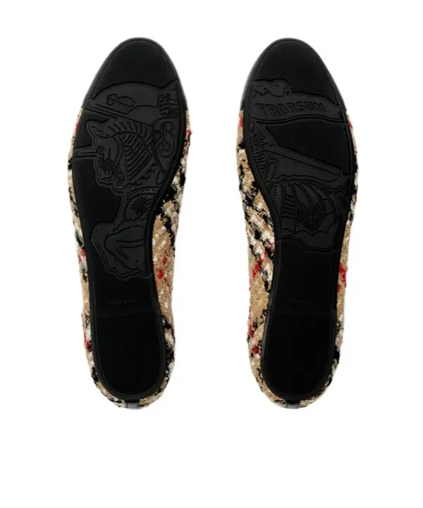 Burberry Check Boucle Highgate Ballerinas
