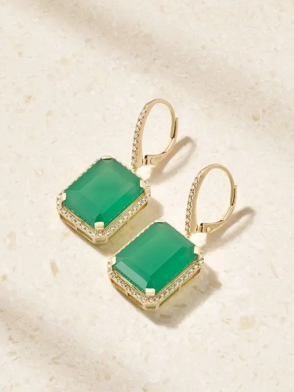 Shay Portrait 18-karat Onyx And Diamond Earrings